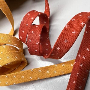 Orange Harvest Bias, Brick Color Bias Tape, Halloween Pumpkin Bias ...