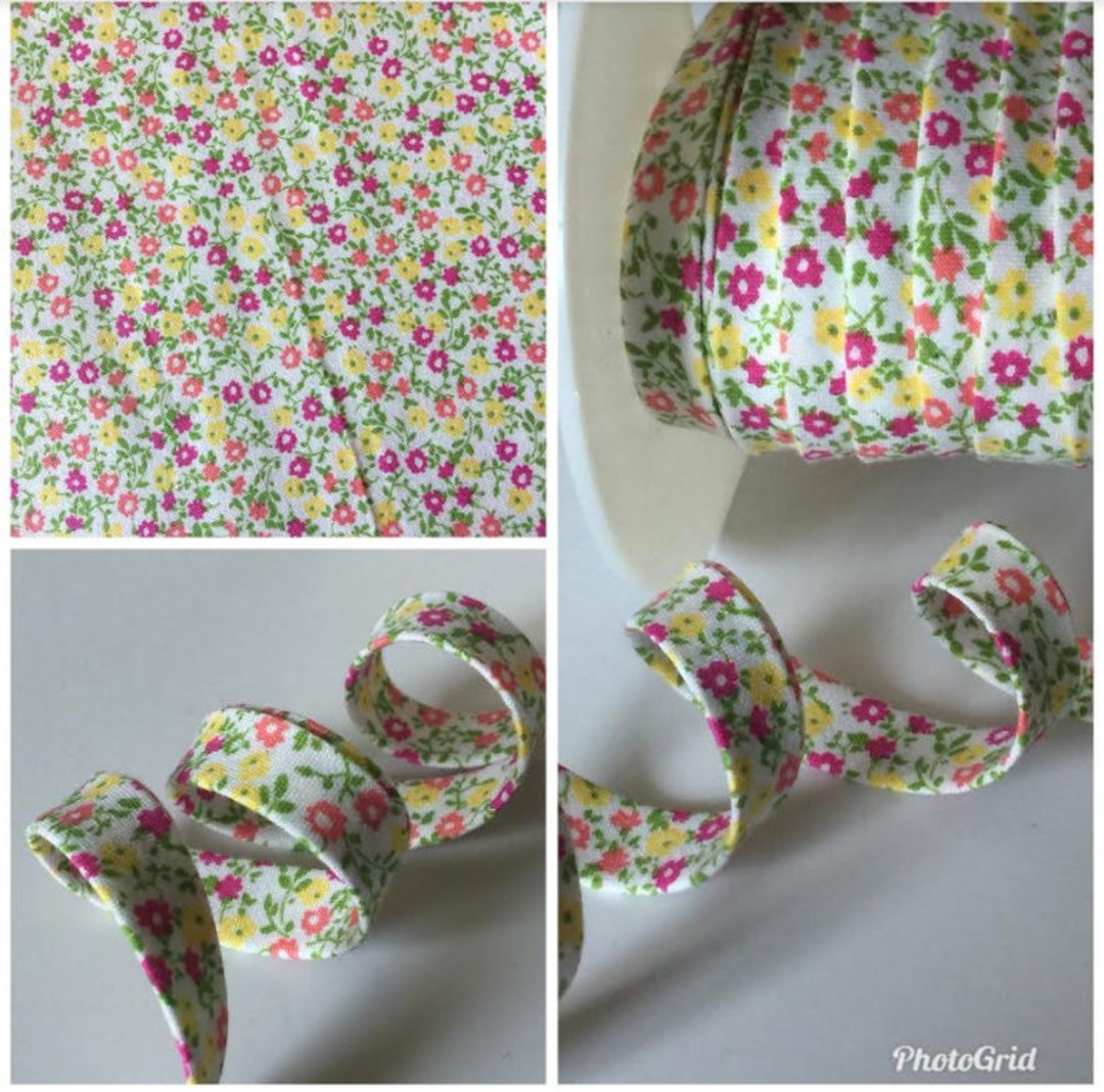 Flower Bias Tape, Summer Flower Bias Tape, Spring Flower Bias, Flower ...