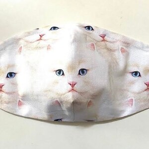 3 Layer Cat Face Mask, Halloween Cat Mask With Filter Pocket, Black ...