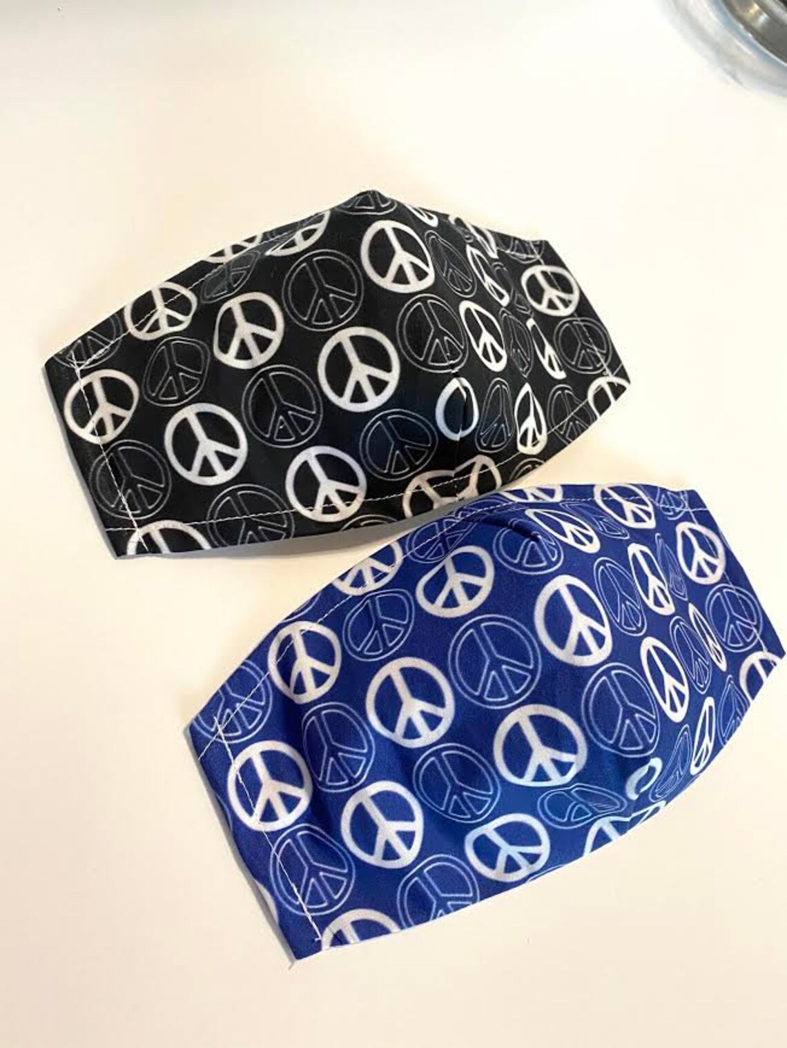3 Layer Peace Symbol Face Mask With Filter Pocket Black Peace - Etsy