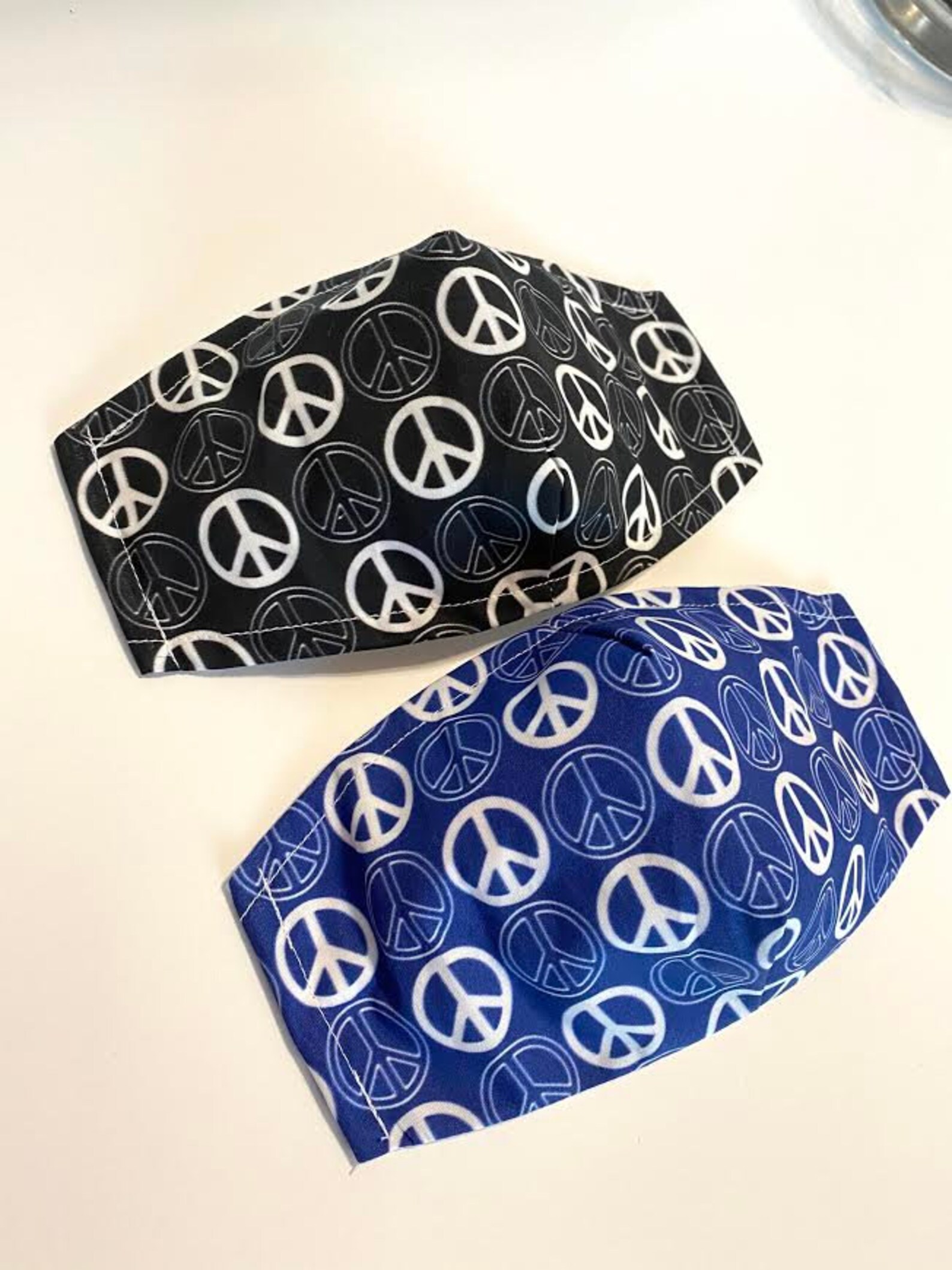 3 Layer Peace Symbol Face Mask With Filter Pocket Black Peace - Etsy