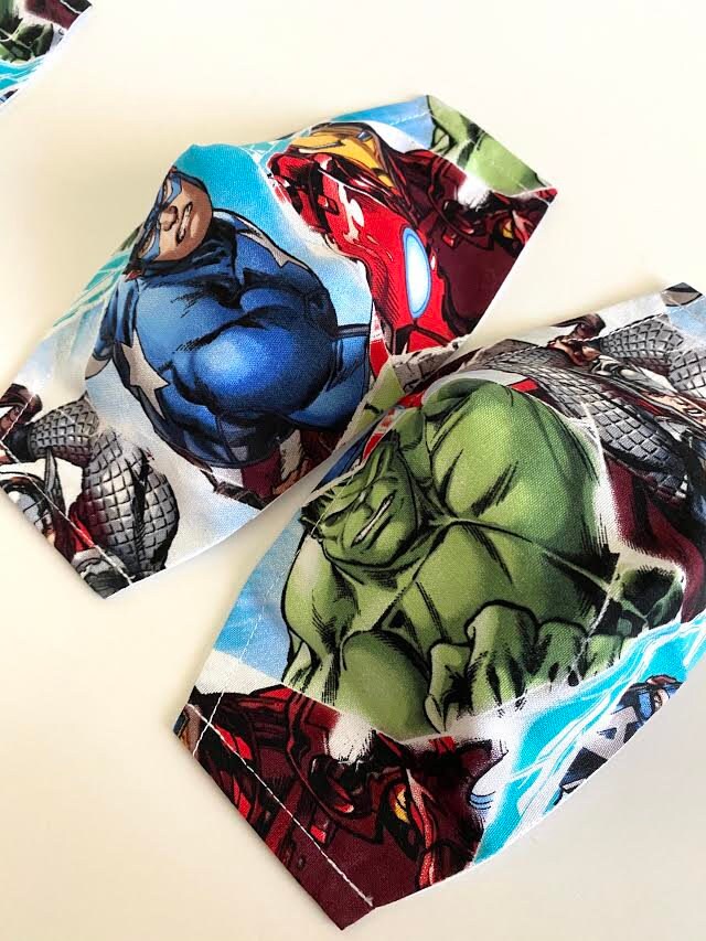 Marvel Hero Face Mask 3 Layer Avengers Face Mask with Filter | Etsy