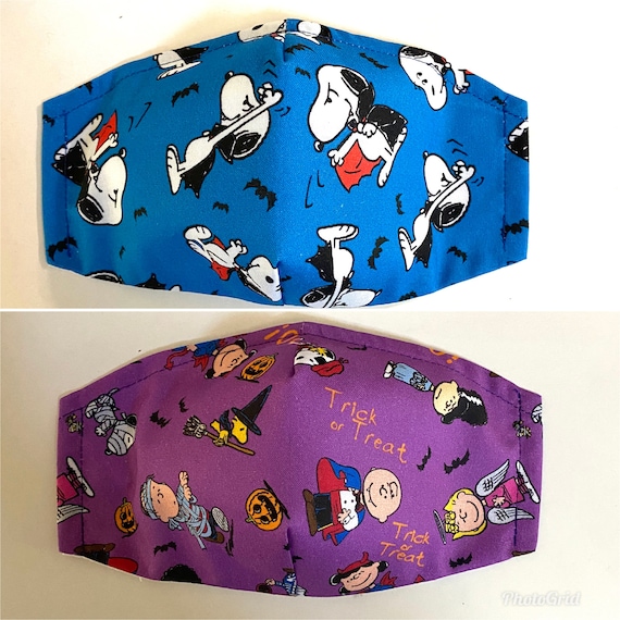 3 Layer Snoopy Face Mask Halloween Snoopy Face Mask | Etsy