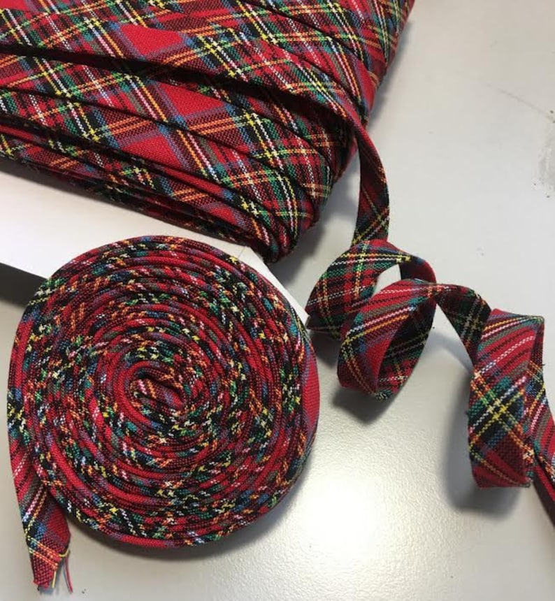 Red & Green Tartan Plaid Bias Tape. Red and Green Plaid Bias - Etsy