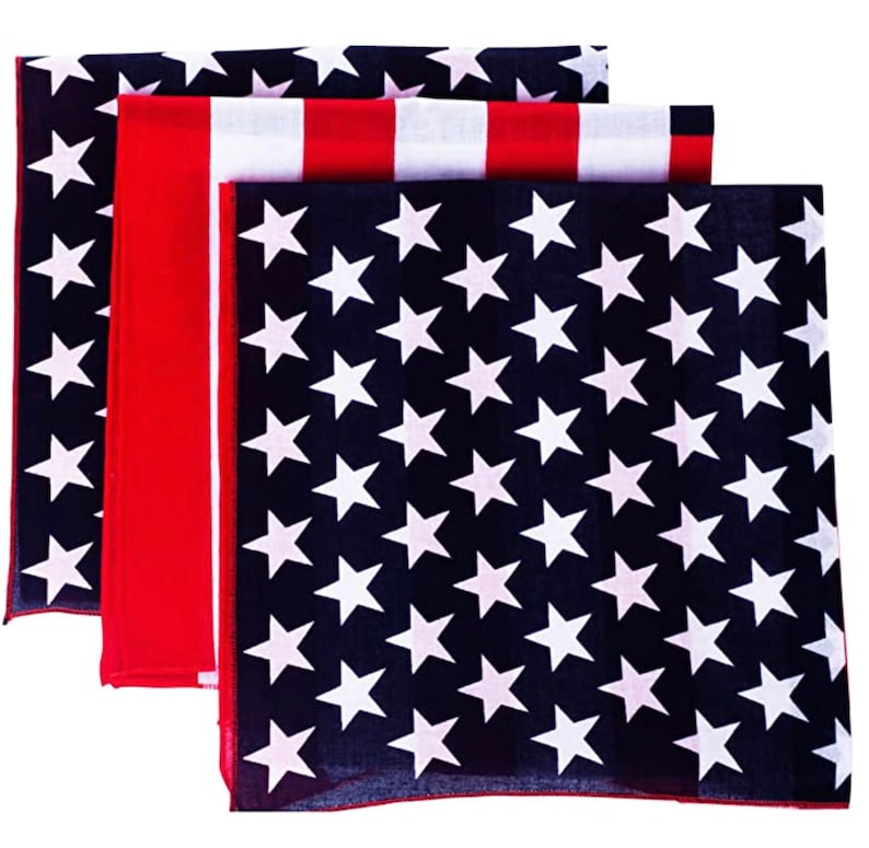 Set of 3 or Set of 6 American Flag Bandana Face Mask USA Flag | Etsy