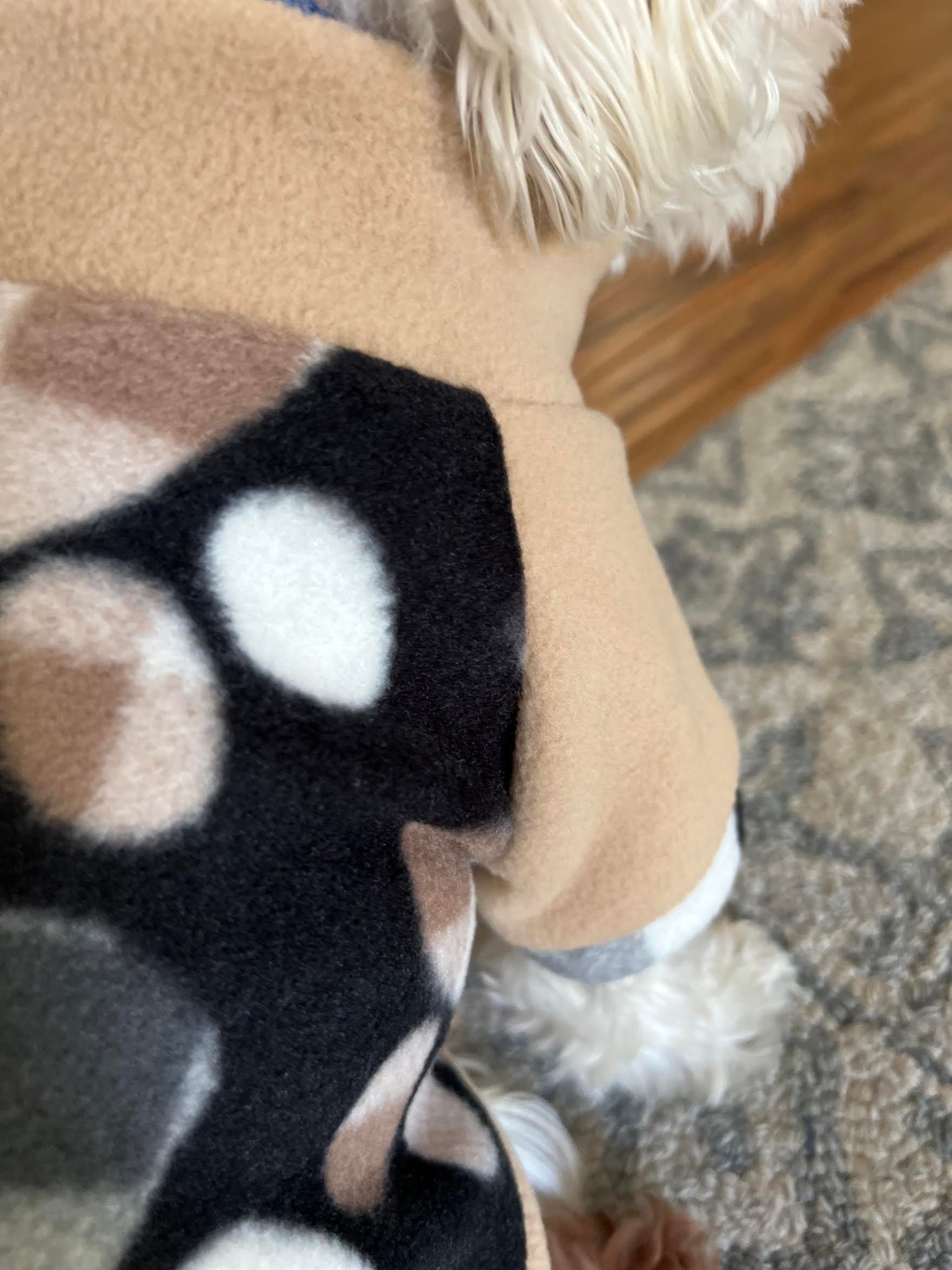 Small Breed Dog Fleece Sweater, Dog Paw Printed Dog Sweater, Paw ...