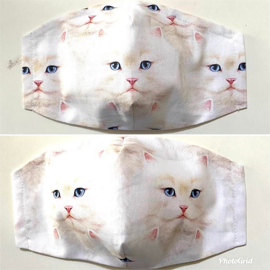 3 Layer Cat Face Mask Halloween Cat Mask With Filter Pocket | Etsy