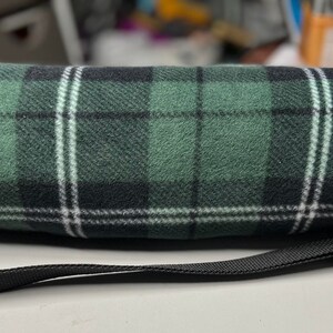 Christmas Green/black Plaid Fleece Hand Muff, Christmas Sherpa Fleece ...