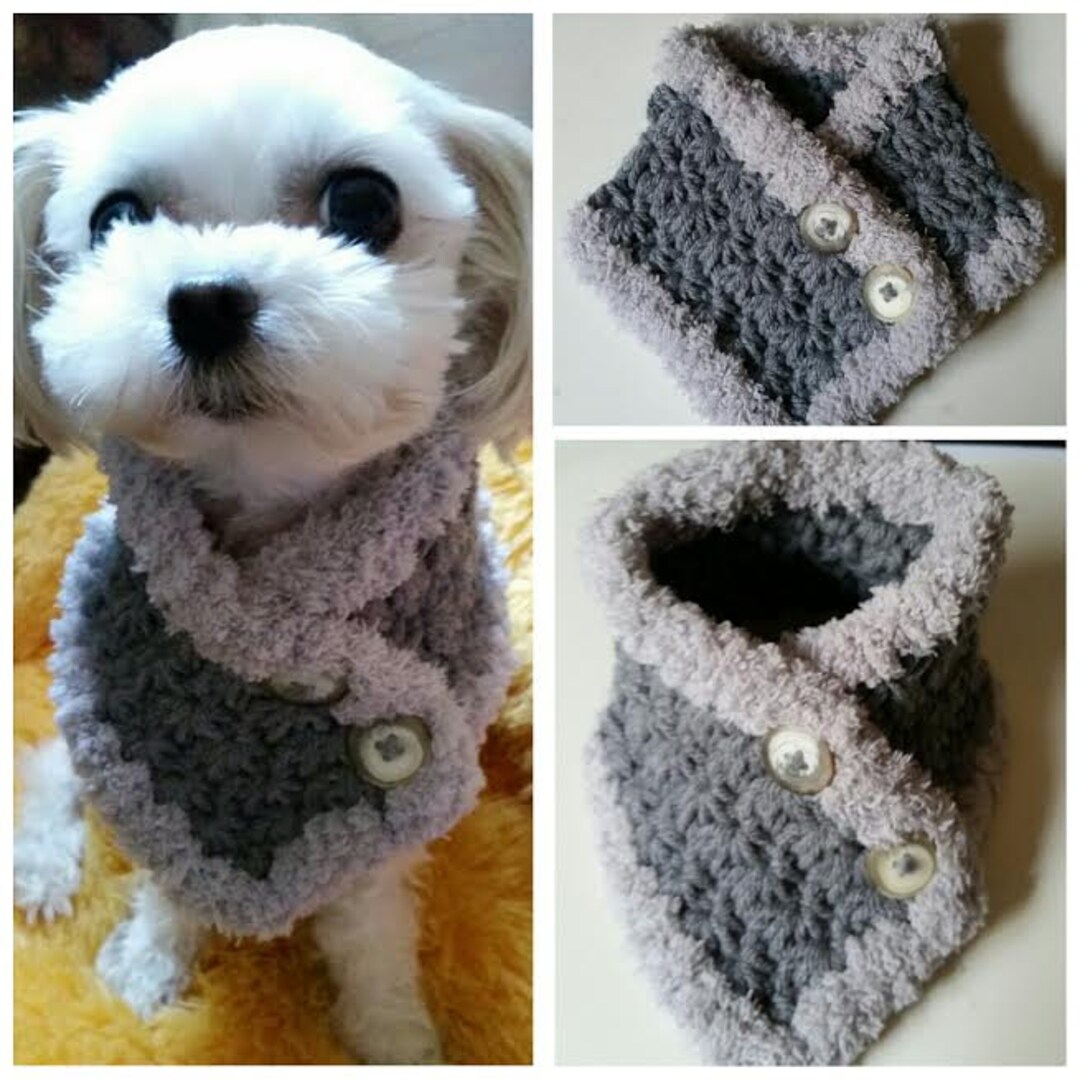 Crocheted Small Dog Scarf, Dog Neck Warmer, Puppy Scarf/neck Warmer ...
