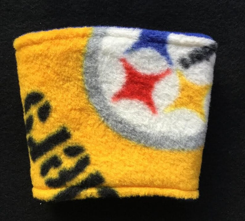 A [SET OF 2] NFL Pittsburgh Steelers Fleece Fabric Coffee Cozy ...