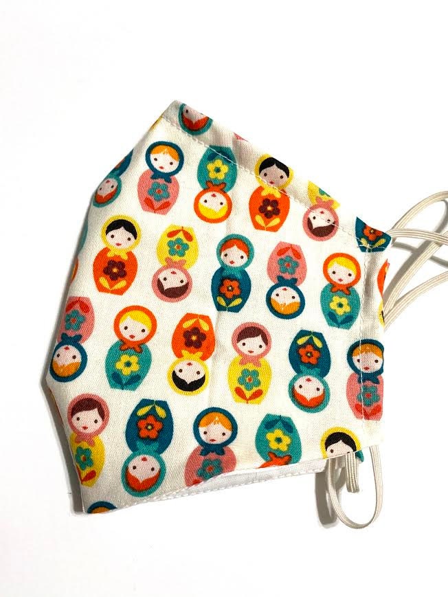 Face Mask With Filter Pocket, Russian Doll Print Face Mask for Adult or ...