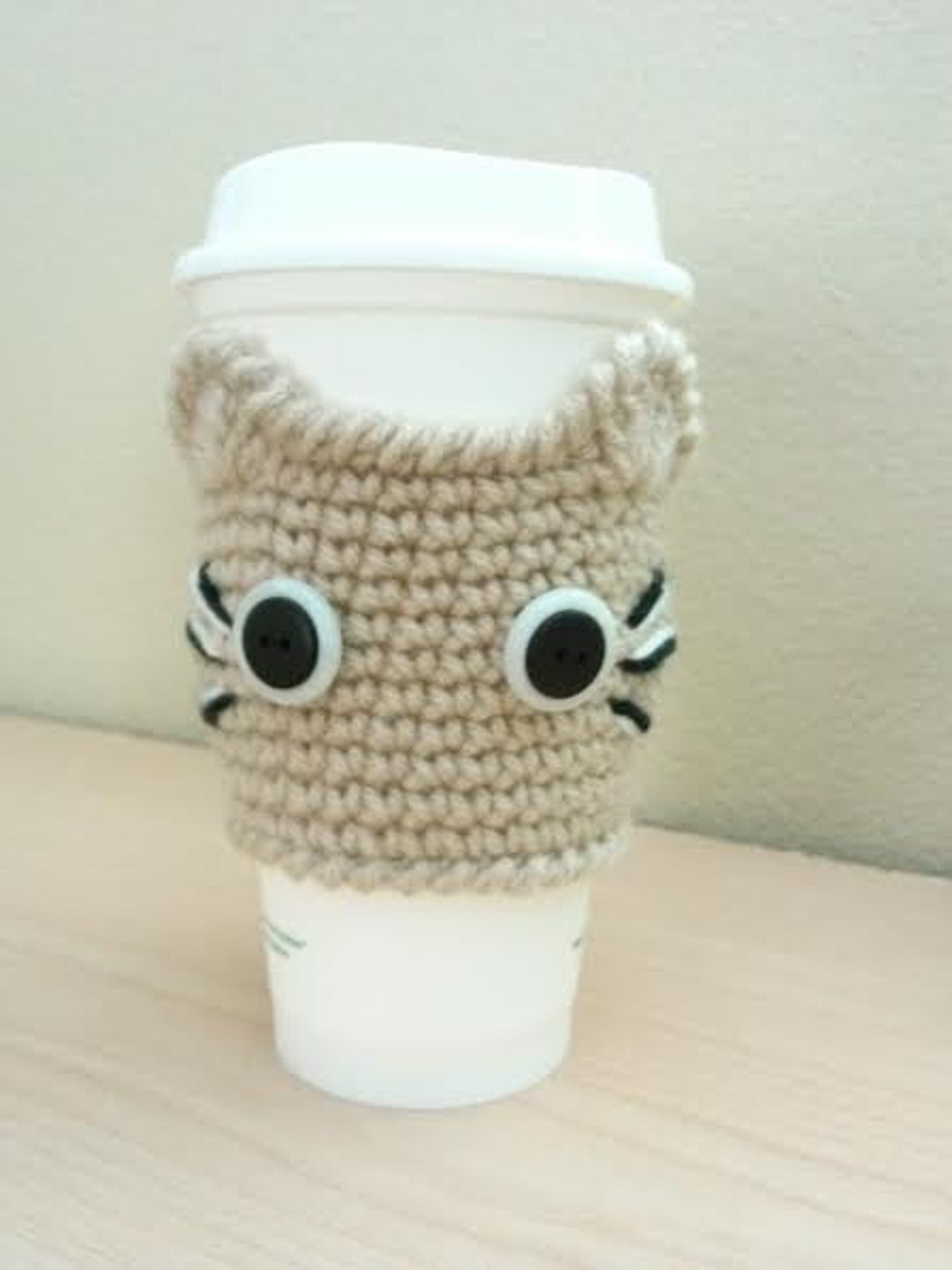 Crochet Kitty CAT Cup Cozy CAT Coffee Cup Cozy/warmer/cup - Etsy