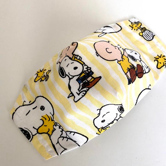 Snoopy Face Mask Snoopy Filter Pocket Mask 3 Layer Face Mask | Etsy