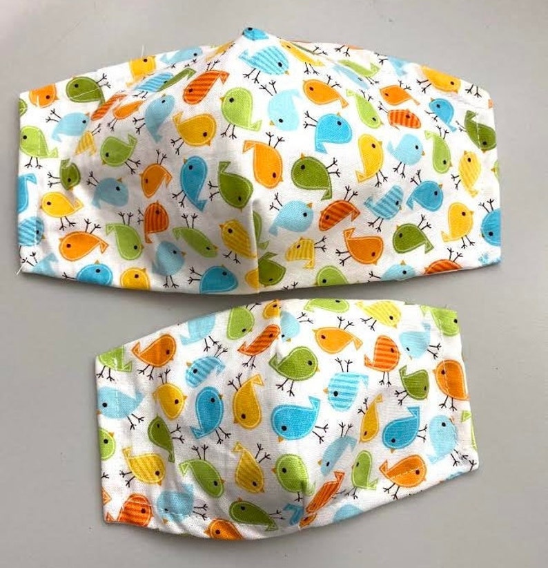 Chick Pattern Face Mask With Filter Pocket Chick Face Mask - Etsy