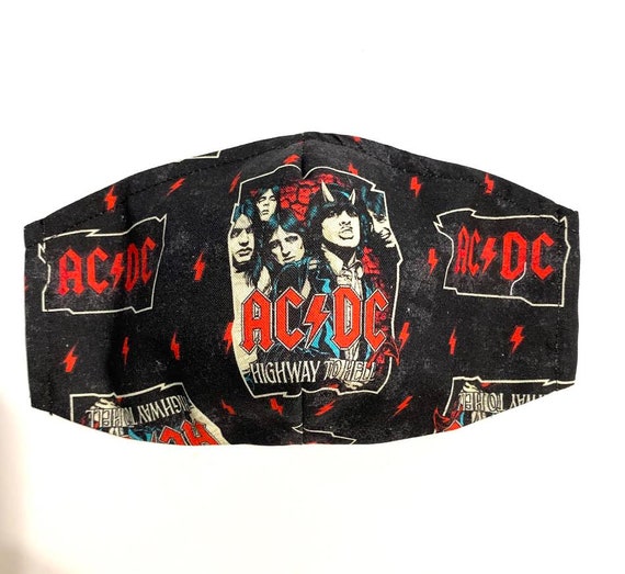 ACDC Face Mask 3 Layer ACDC Face Mask 3 Layer Face Mask | Etsy