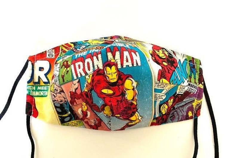 3 Layer Marvel Super Hero Face Mask, Avengers Face Mask With Filter ...