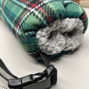 Christmas Red or Green Plaid Fleece Hand Muff, Christmas Sherpa Fleece ...