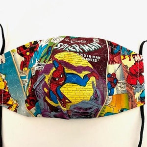 3 Layer Marvel Super Hero Face Mask, Avengers Face Mask With Filter ...