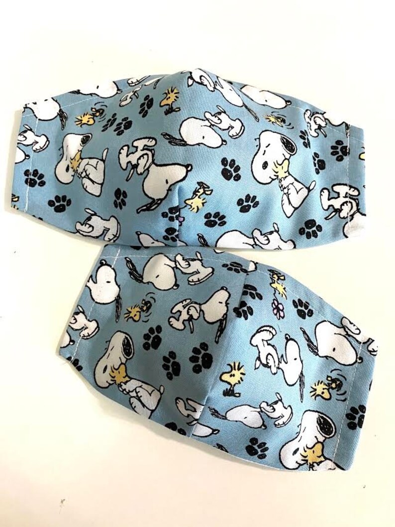 Snoopy Face Mask 3 Layer Snoopy Face Mask Adult Snoopy - Etsy