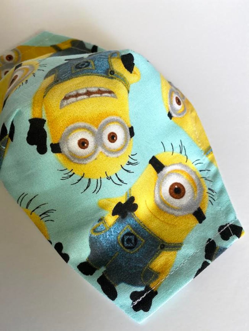 Minions Face Mask With Filter Pocket Minions Pattern Face - Etsy