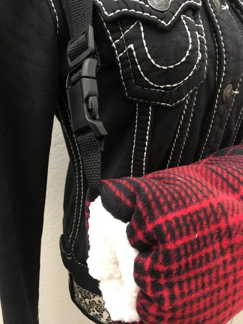 Hand Muff Sherpa Hand Muffs Luxe Fleece Fabric Muff Red & - Etsy