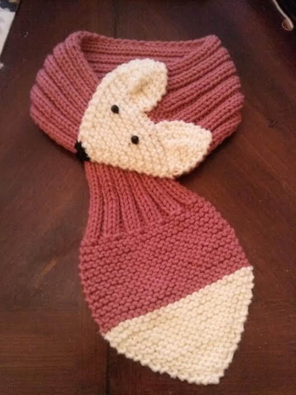 KNITTING PATTERN - Fox Scarf - PDF Pattern Intermediate. Pattern for ...