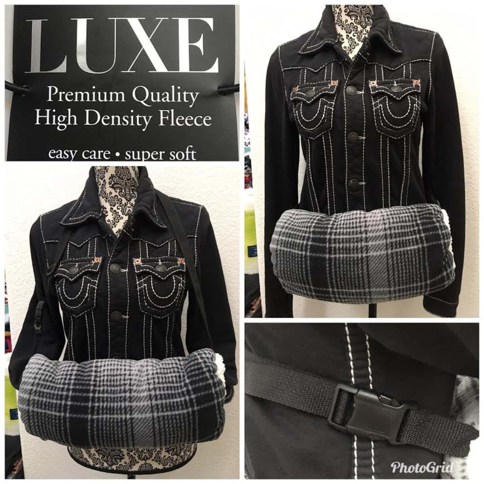 Hand Muff Sherpa Hand Muffs Luxe Fleece Fabric Muff Gray & | Etsy