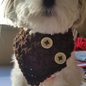 Crocheted Small Dog Neck Warmer, Dog Scarf, Puppy Scarf Fits Most S or ...