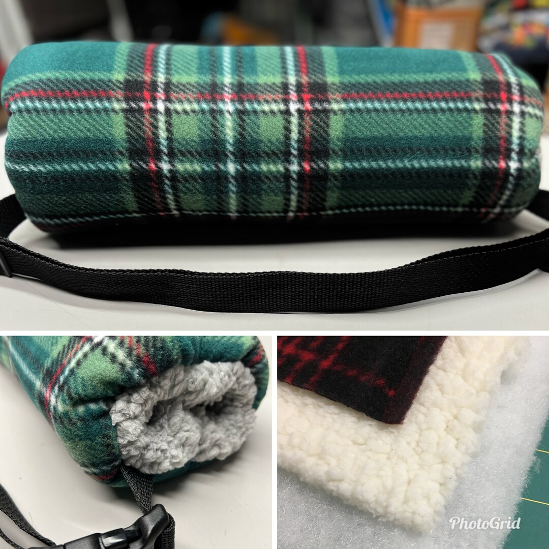 Christmas Green/red Plaid Fleece Hand Muff, Christmas Sherpa Fleece ...