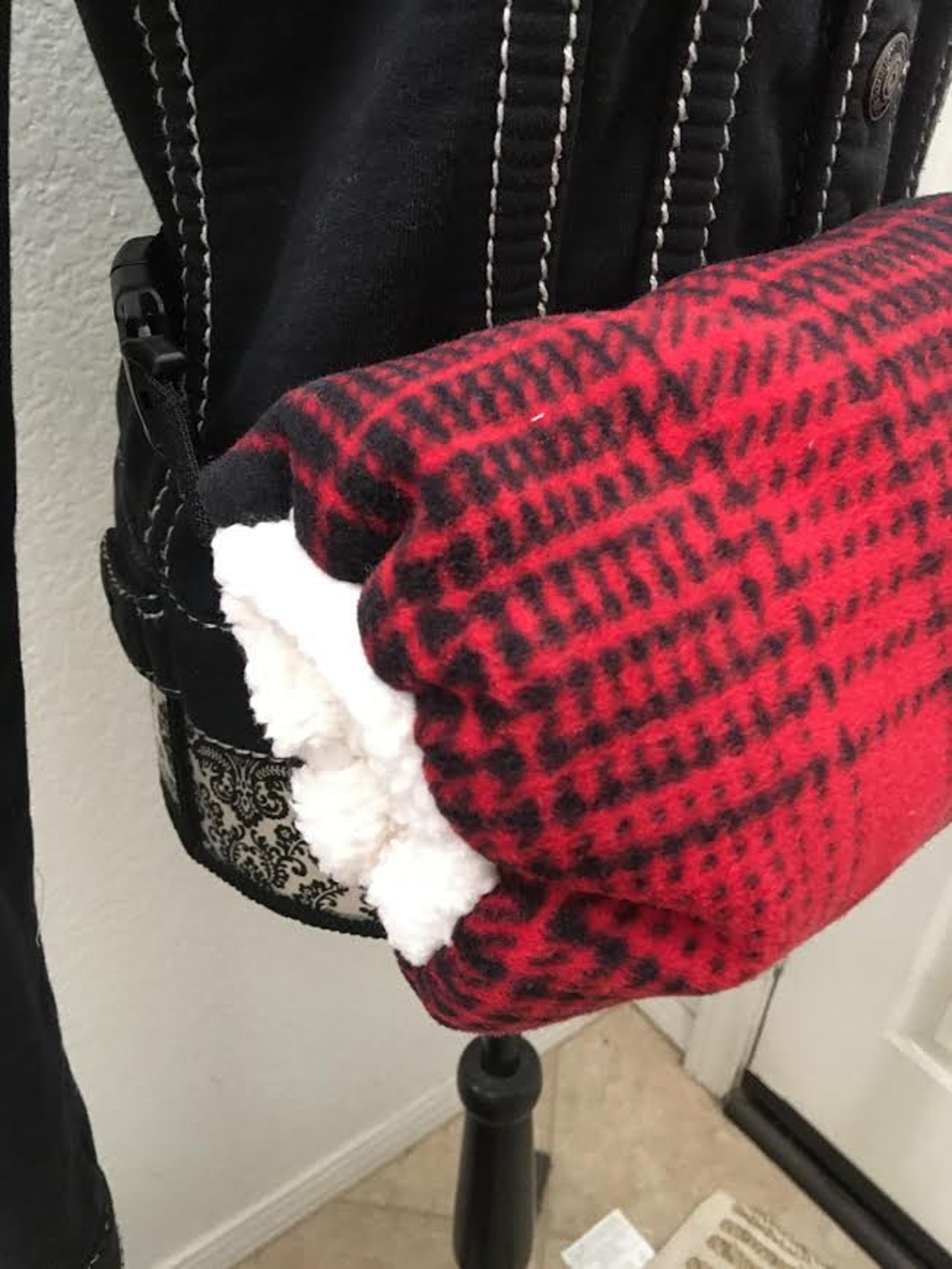 Hand Muff Sherpa Hand Muffs Luxe Fleece Fabric Muff Red & - Etsy