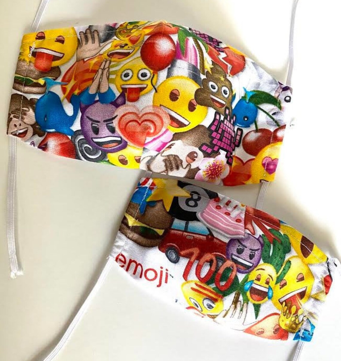 Emoji Face Mask With Filter Pocket Emoji Pattern Face Mask | Etsy