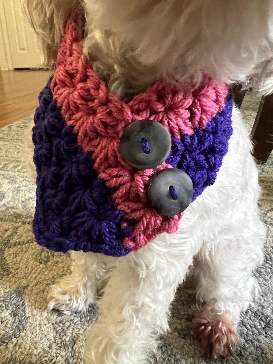 Dog Neck Warmer, Small Dog Scarf, Small Breed Dogs Crocheted Scarf, Dog ...