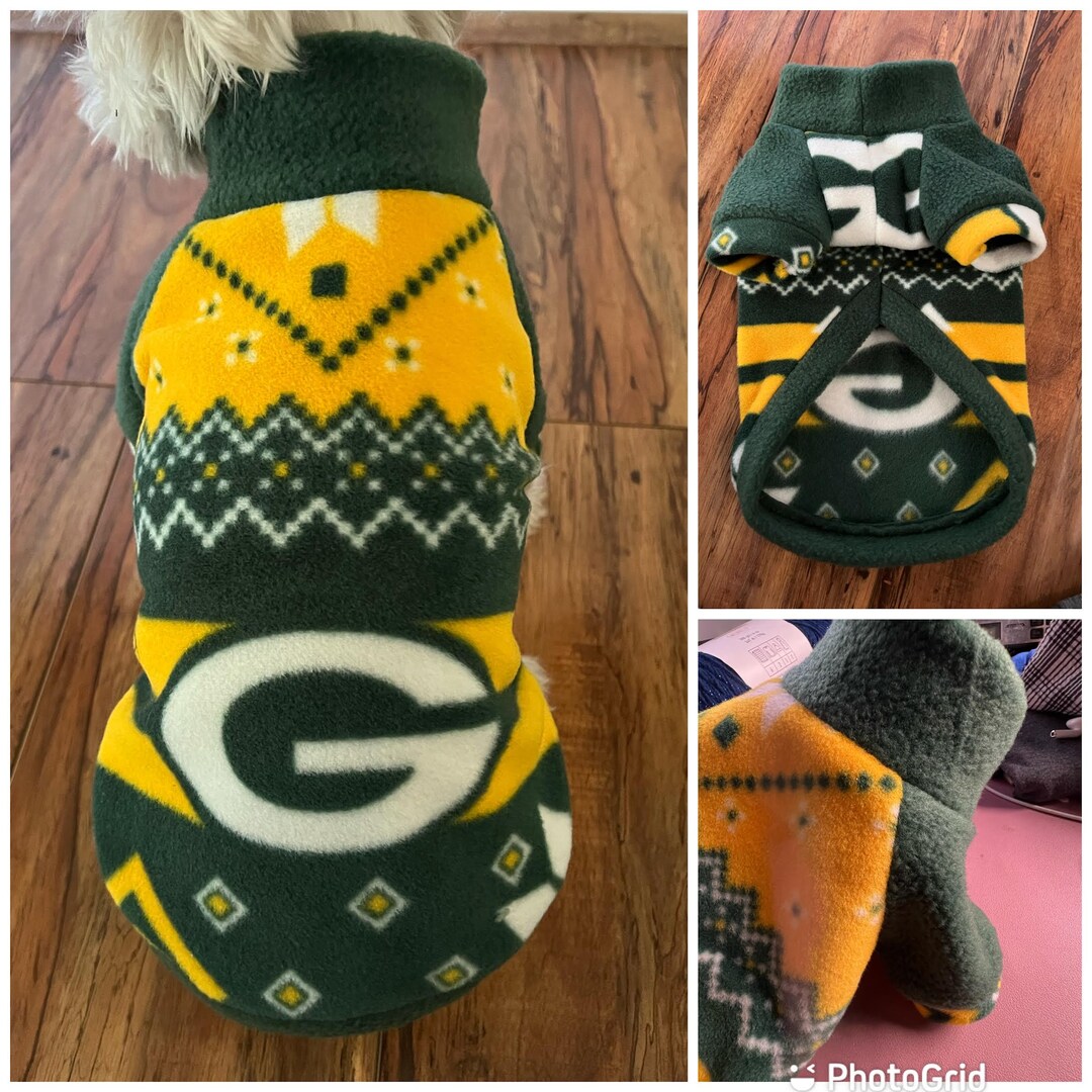 Packers Dog Sweater, Small Breed Dog Sweater, Dog Football Sweater ...