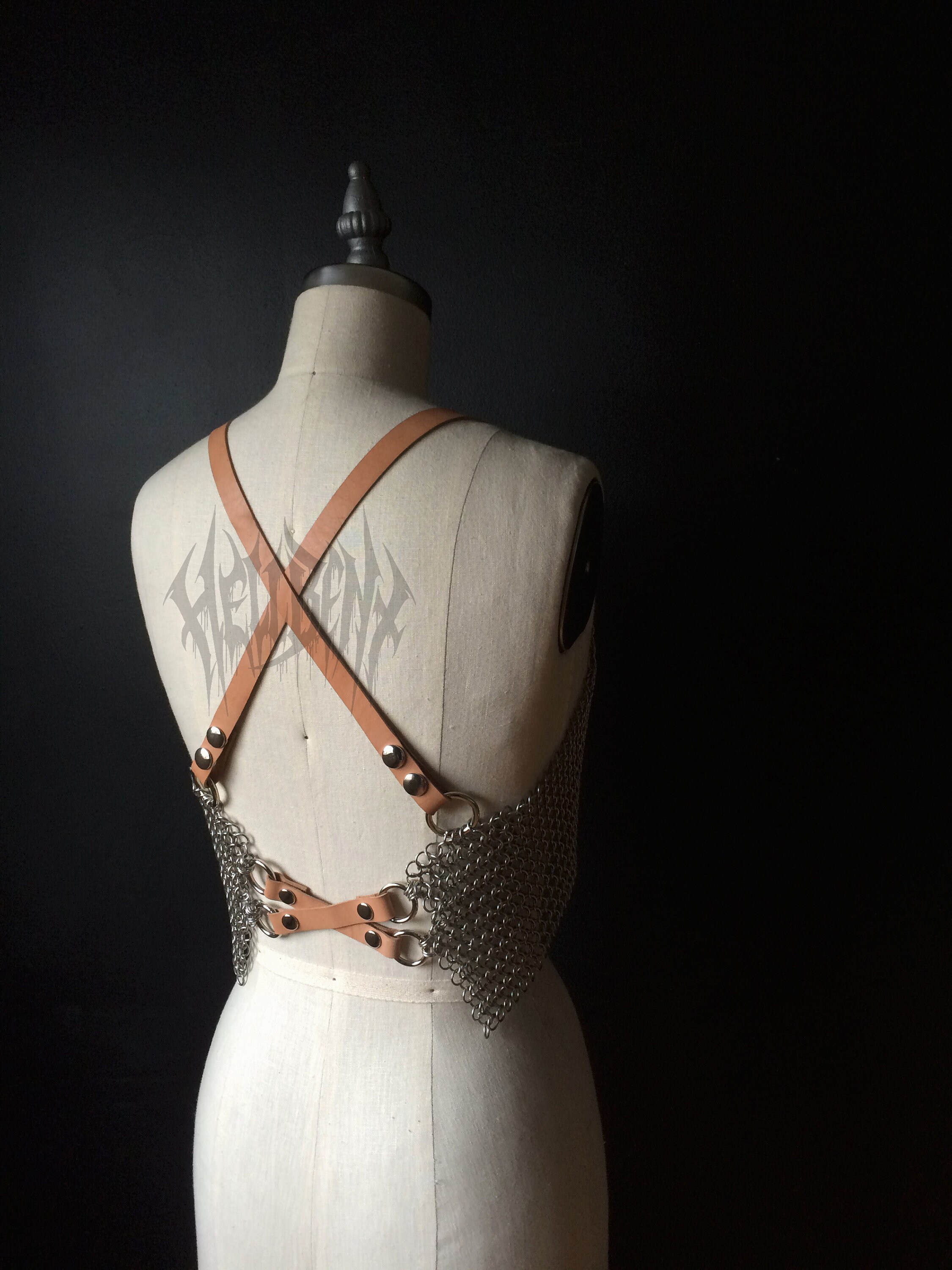 Hellbent Herfjötur Chainmaille Crop Top - Handmade - Chainmail Bra ...