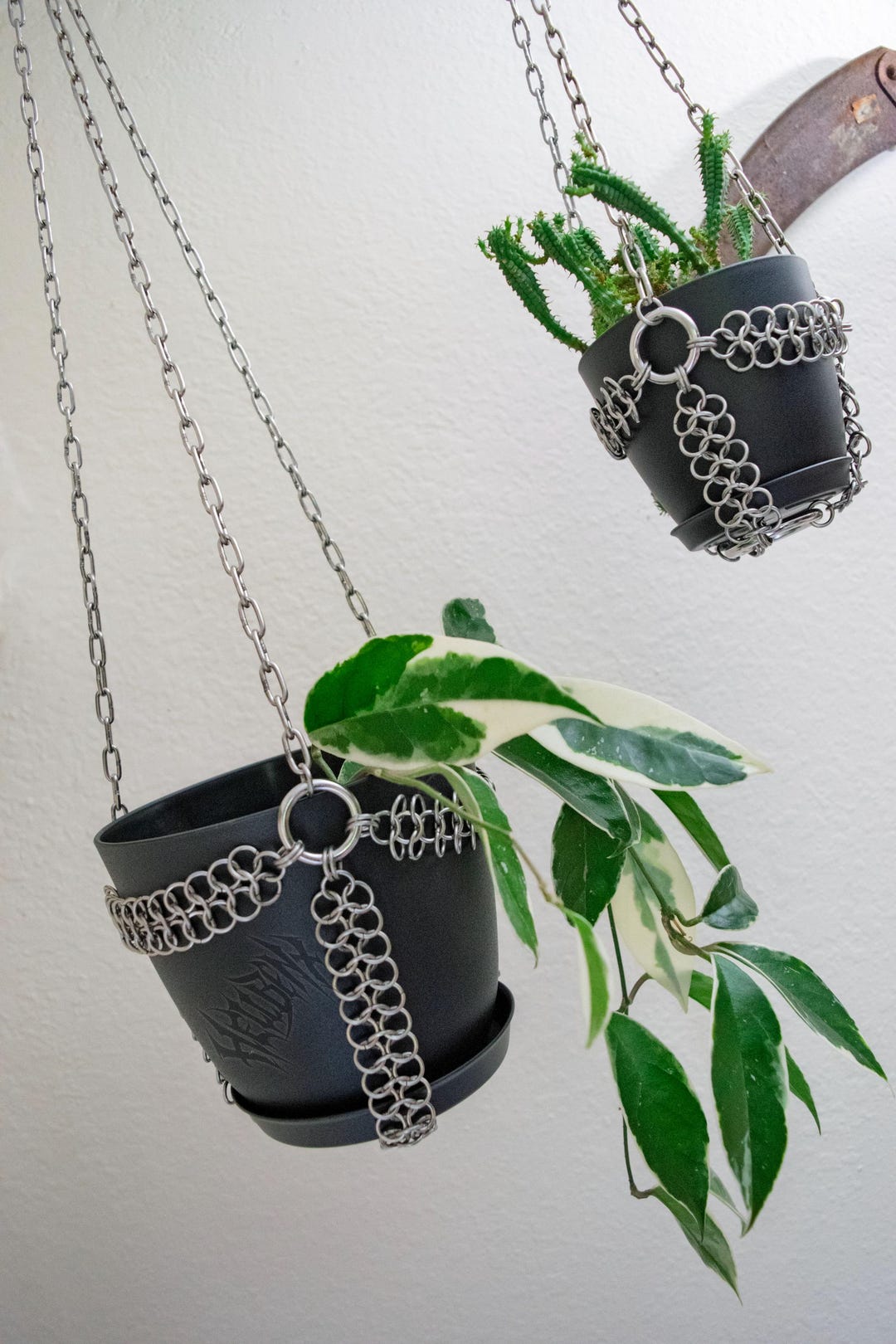Hellbent Chain Mail Plant Hanger - Plant Holder - Handmade ...