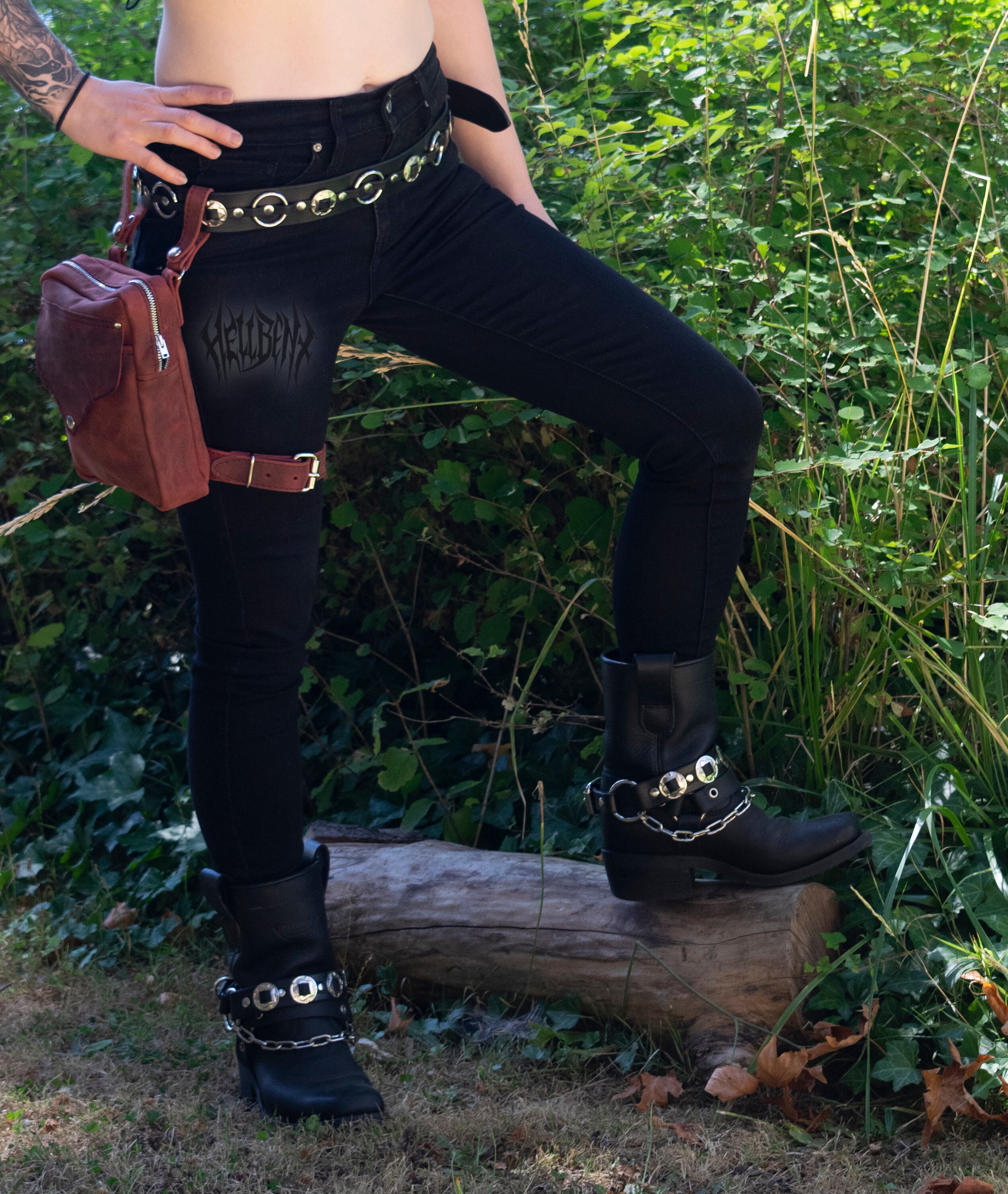 Hellbent Leather Concho Boot Straps Boot Accessories Alternative - Etsy