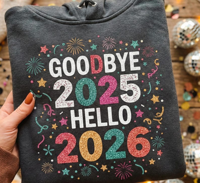 Au revoir 2025 Bonjour 2026 | Conception numérique du Nouvel An ...