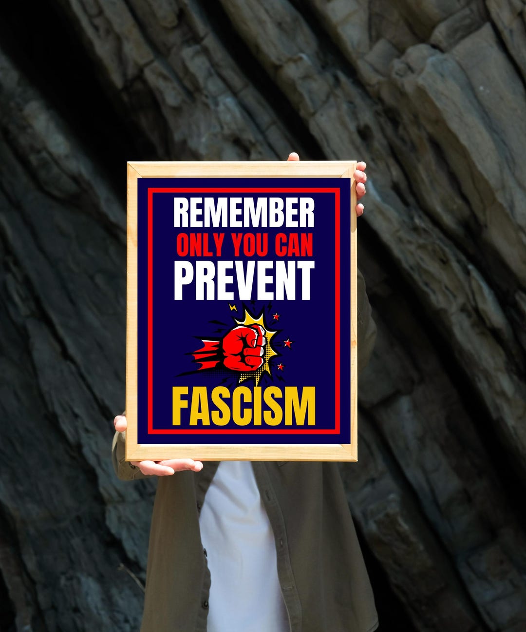 Anti-fascism Printable Poster | Bold Protest Quote | Instant Digital ...