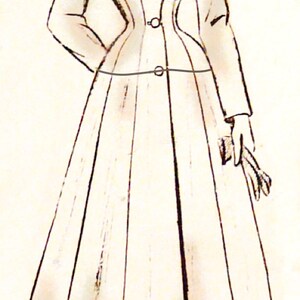1948 Coat/jacket Kimono Sleeve PDF Sewing Pattern With Mao, Convertible Collar and Capeline. - Etsy