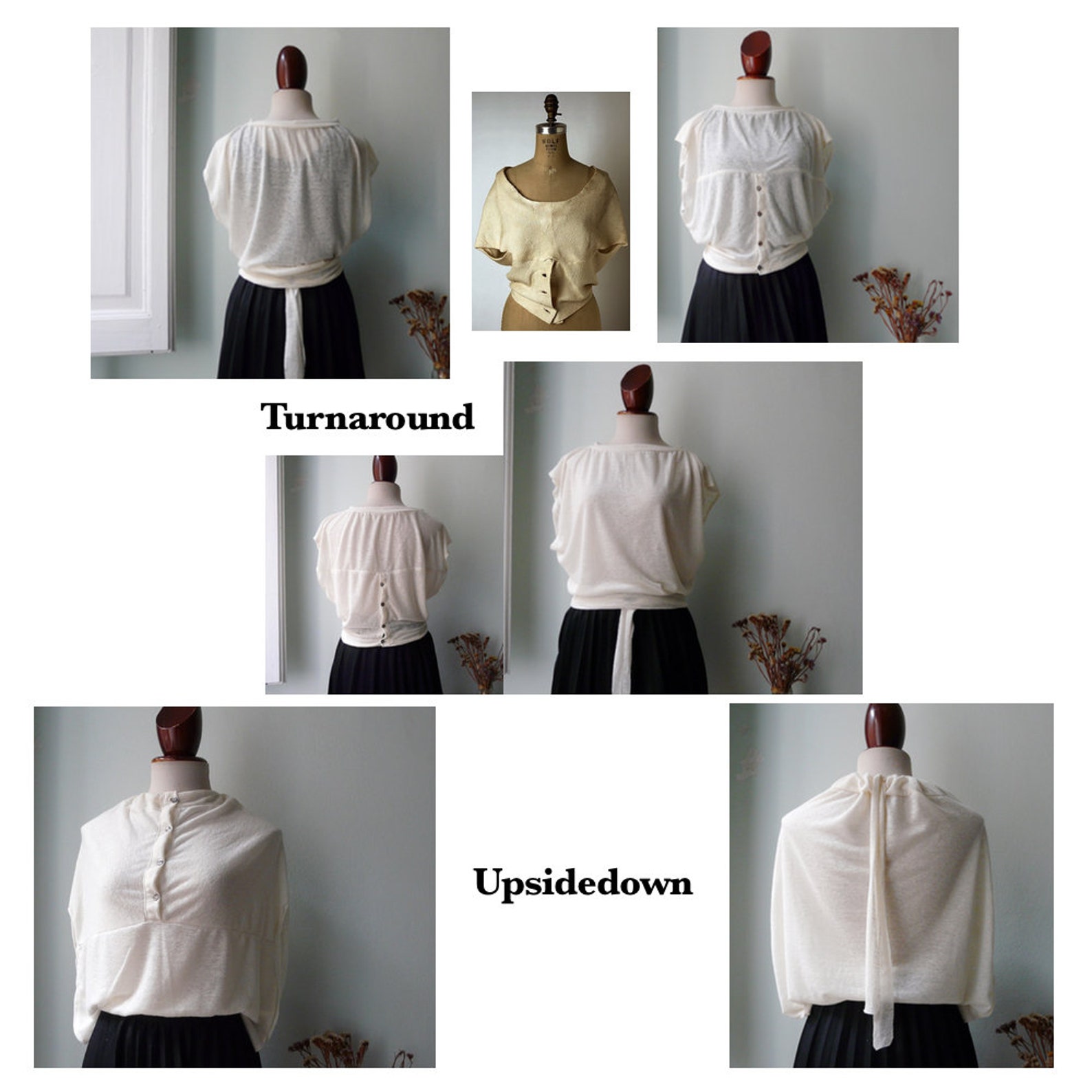 1960s Updated Balenciaga PDF Sewing Pattern Blouse. Turnaround ...