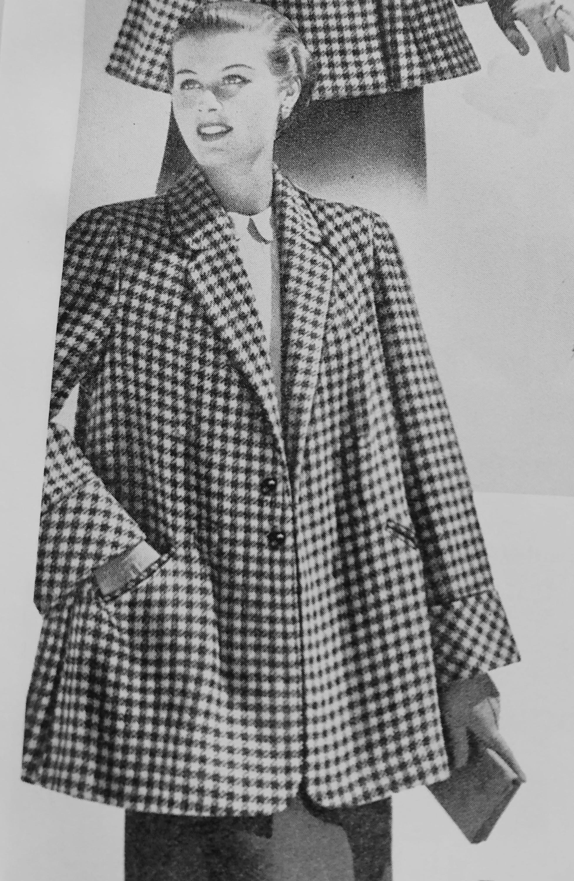 1950 Swing Coat Sewing Pattern. Lassie Label Design With Ranglan ...