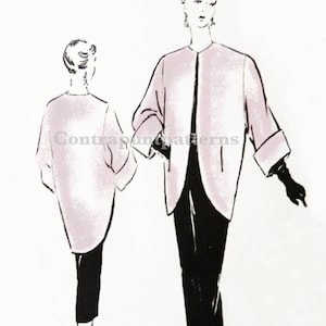 1950s Loose Coat PDF Sewing Pattern. Adapted to Modern Needs. 1920 ...