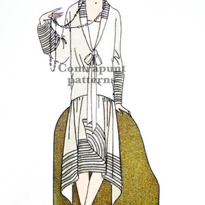 Vintage 1920s Sewing Pattern. Ornamental Collar and Modern Skirt - Etsy