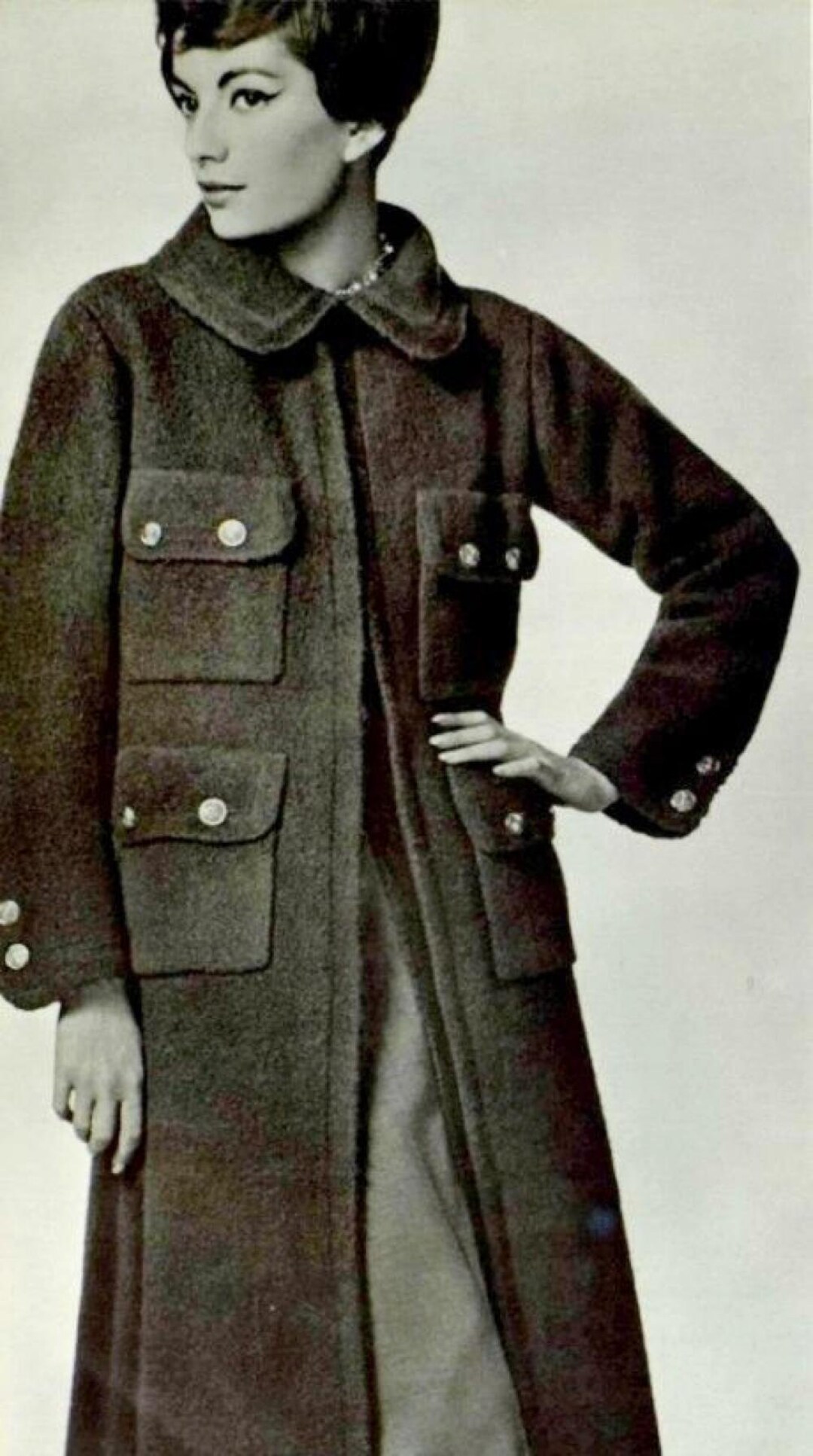 1958 Coco Chanel Coat Sewing Pattern. With 4 Front Pockets - Etsy UK