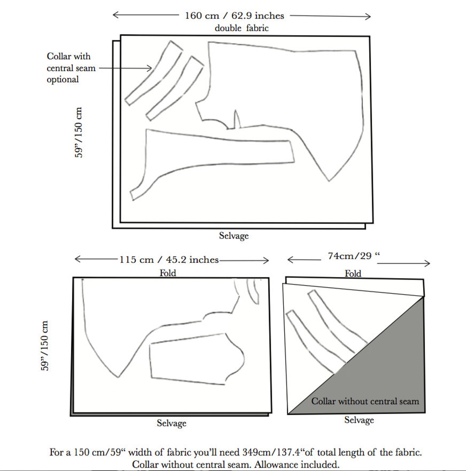 Big Collar and Oriental Cut in This 1920 Stylish Vintage Sewing Pattern ...