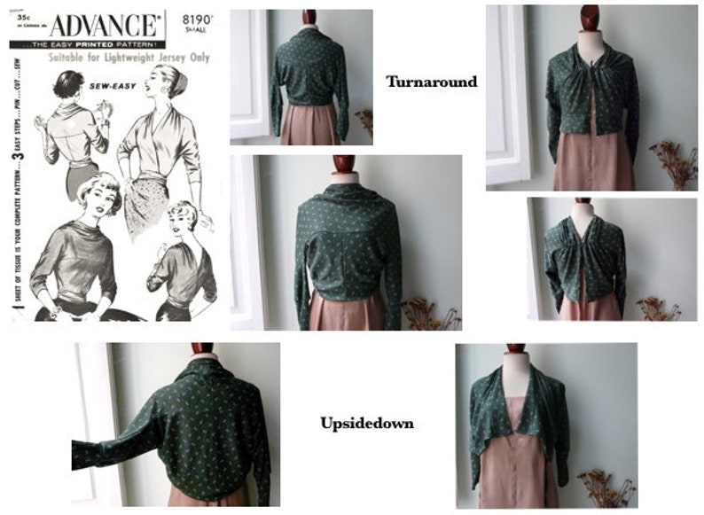 1950s PDF Updated Advance 8190 Sewing Pattern. | Etsy