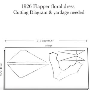Flapper Spring-summer Floral 1926 Sewing Pattern. Gathered at the Hip ...