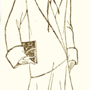 1920s Flapper Silhouette Coat With Furry Collar and Cuffs Sewing ...