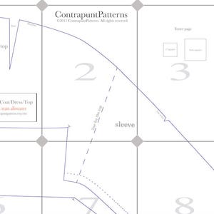 1960's Dress, Coat and Top Mondrian Style PDF Sewing Pattern. - Etsy