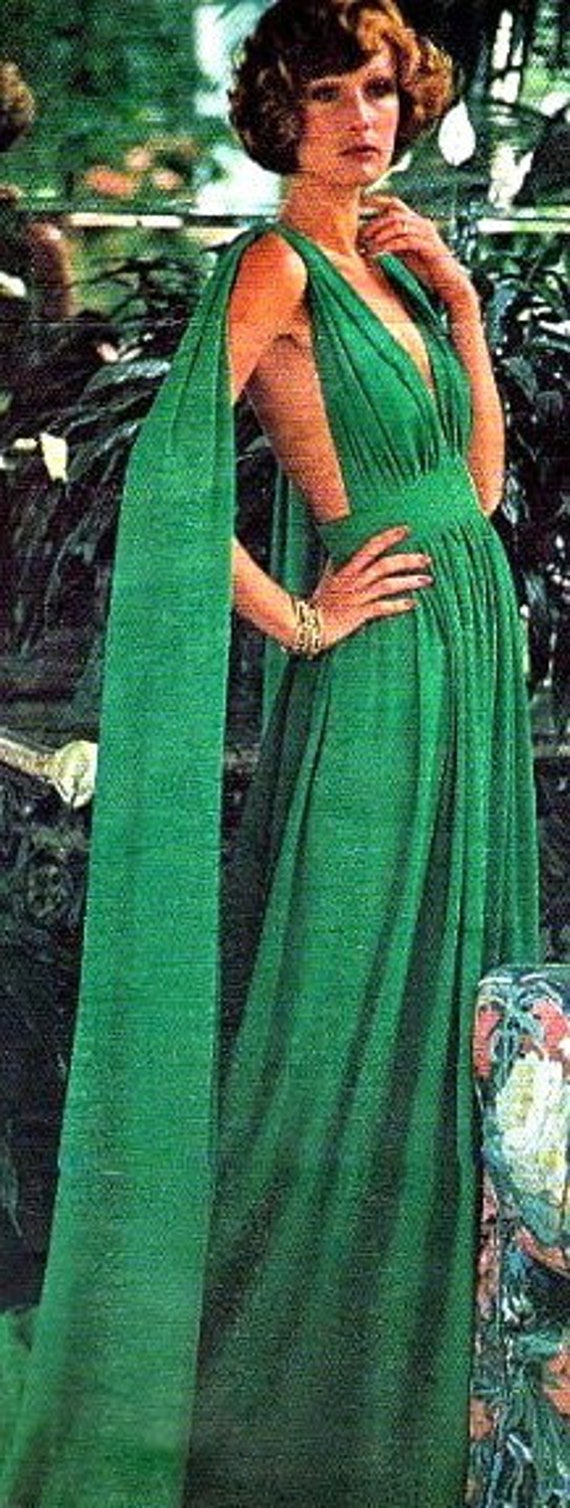 1970s Goddess Gown Emanuel Ungaro Design. Full Gathered Skirt. - Etsy